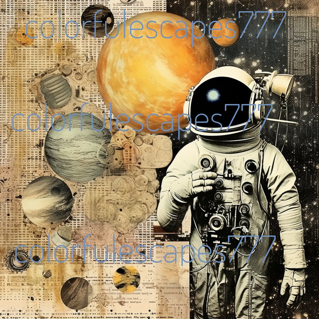 Embark on a Celestial Journey: Explore Our Space-themed Digital Collage ...