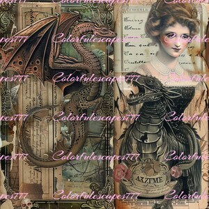 Fantasy Junk Journal Kit (printable JPG Pages With Ephemera, Cover ...