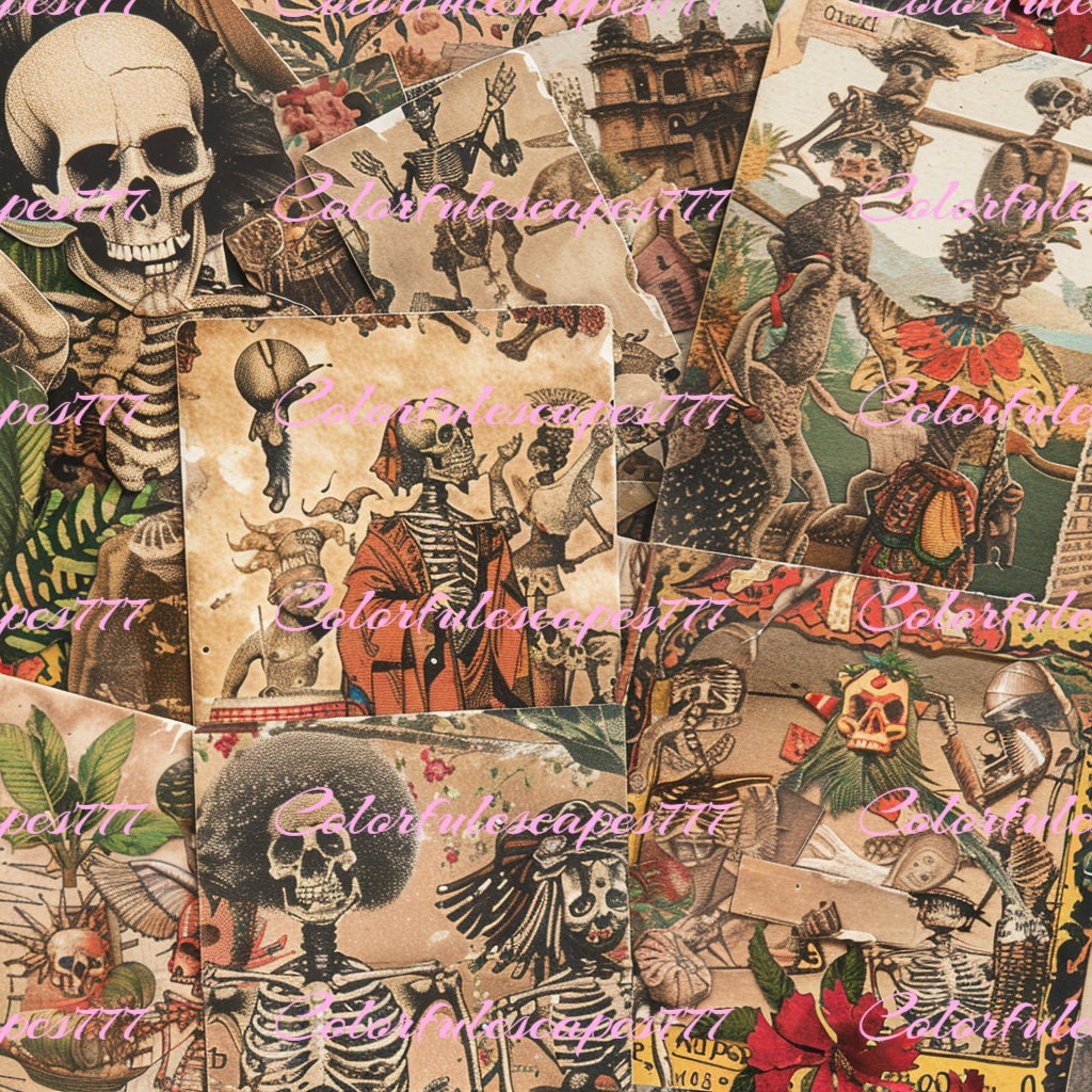 Santeria Palo Ritual Folklore Africa Voodoo Digital Paper, Fussy Cut ...