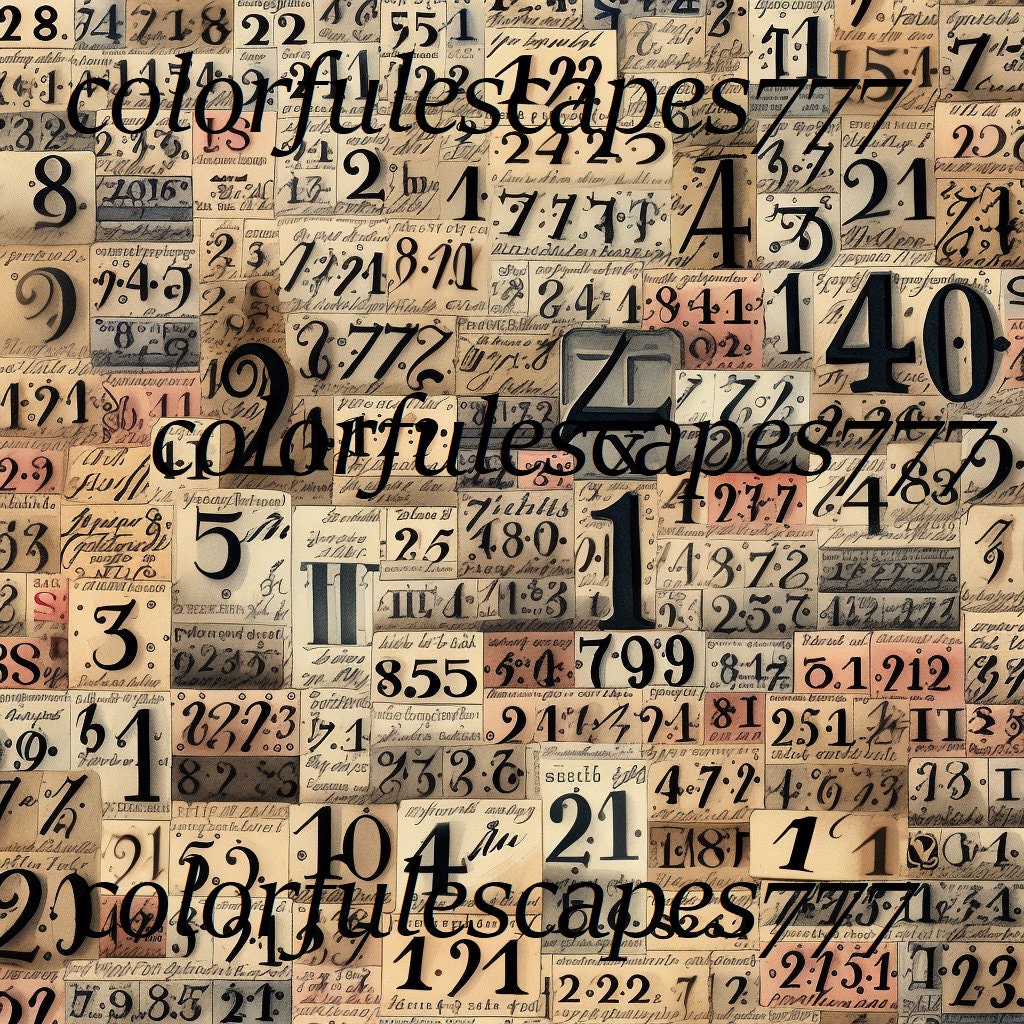 Vintage Letter& Number Printable Ephemera | 100 + Pc | Digital Junk ...