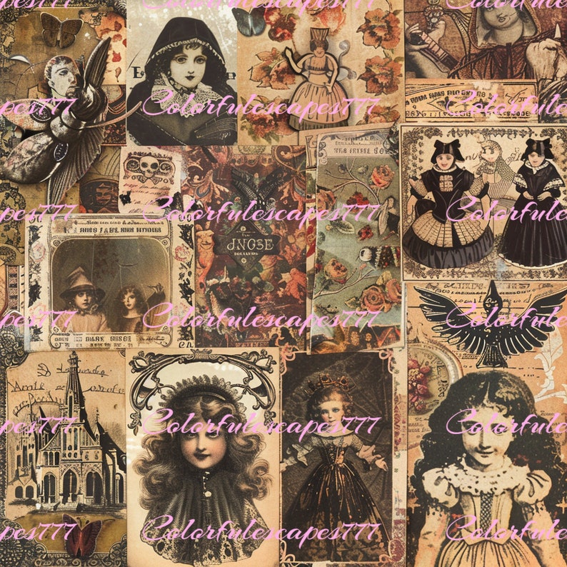 Vampire Junk Journal Kit (printable JPG Pages, Ephemera, Cover, Tags ...