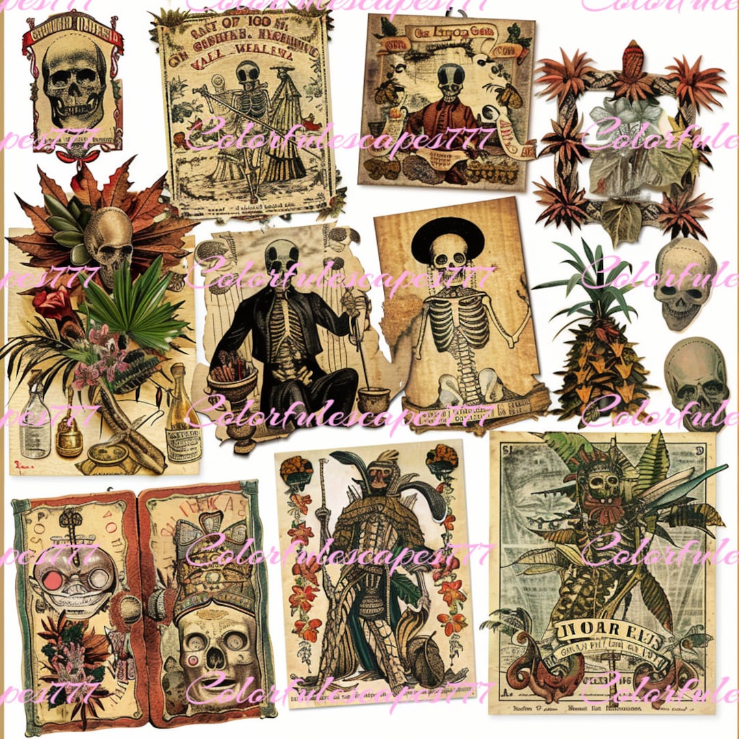 Santeria Palo Ritual Folklore Africa Voodoo Digital Paper, Fussy Cut ...
