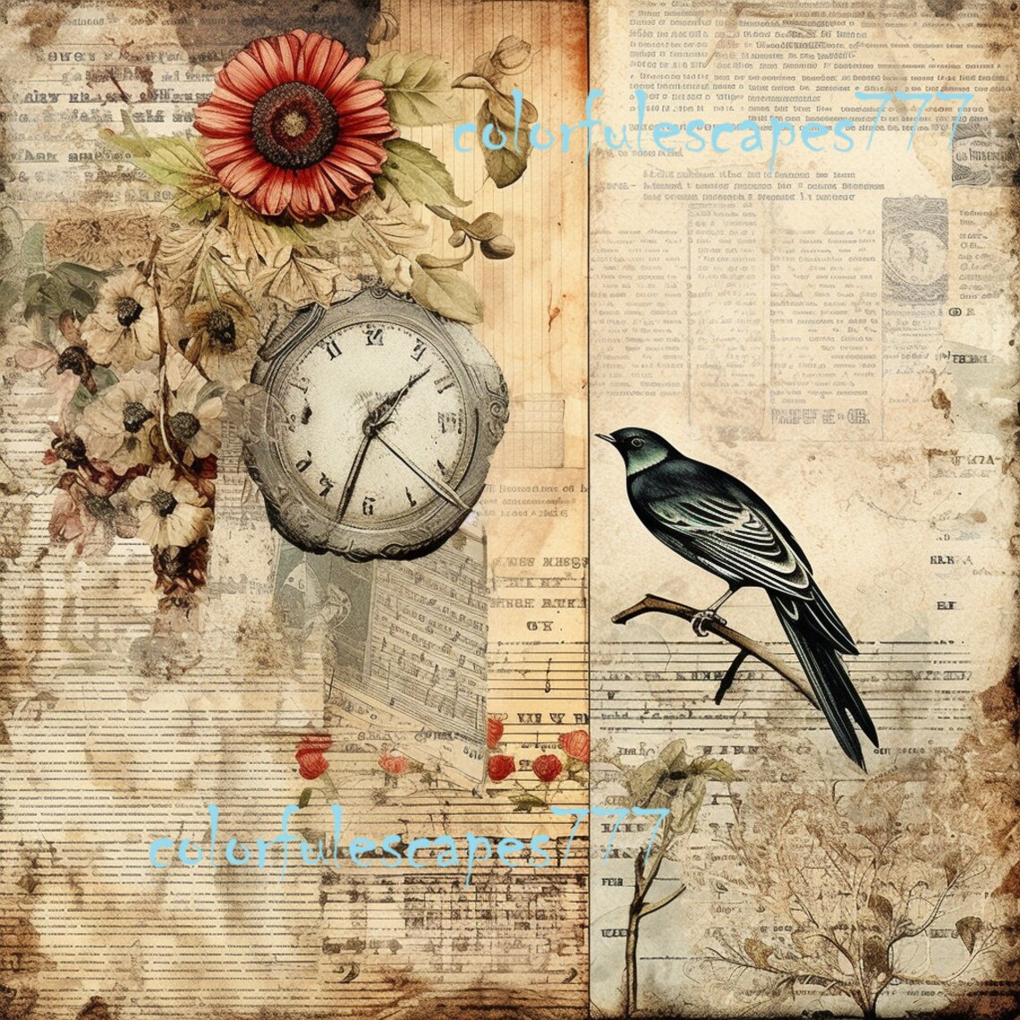 Digital, Download, Printable, Digital Collage, Printable Sheet ...