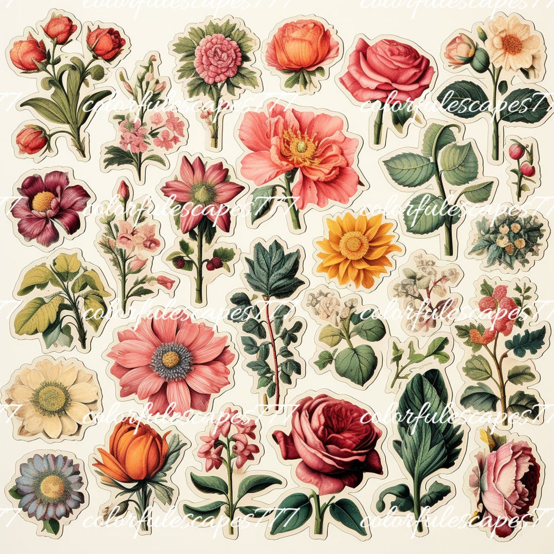 Wildflowers, Printable, Pages, Digital Papers, , Spring, Floral Journal ...