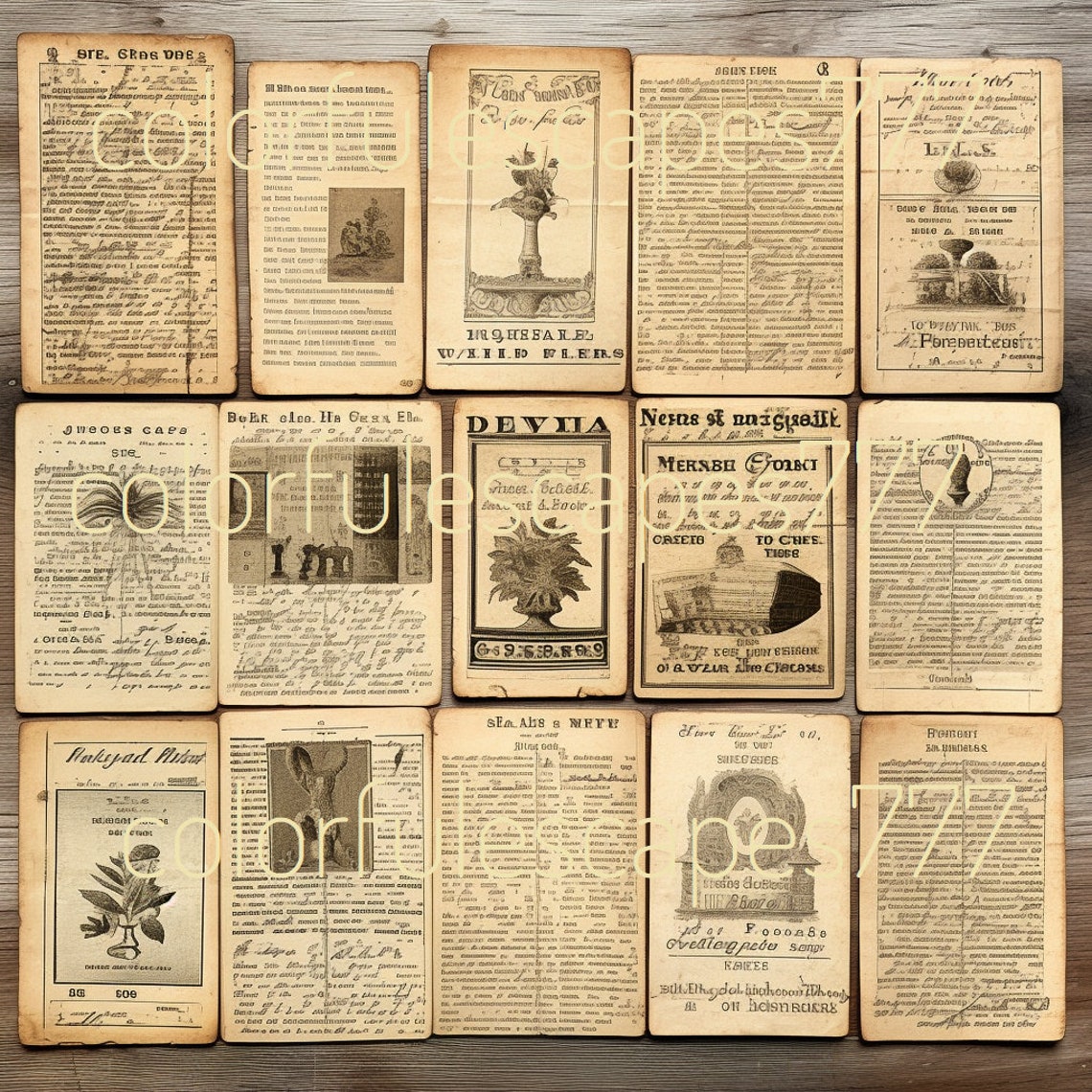 Pages De Dictionnaire Français Vintage Fournitures Pour Journal Intime ...