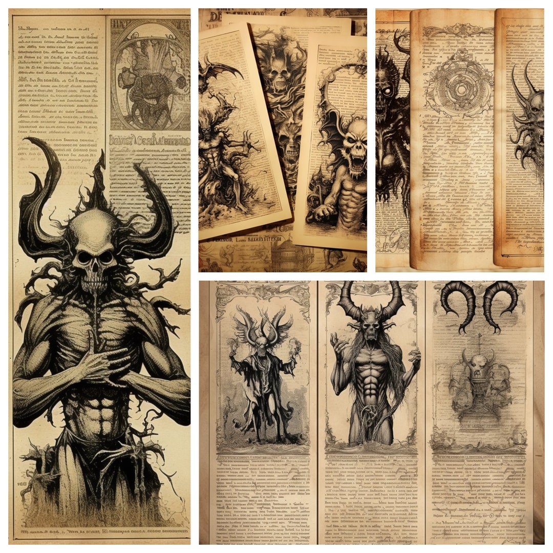 Demonology Book Pages: Vol 1, Printable Scroll, Digital Download ...