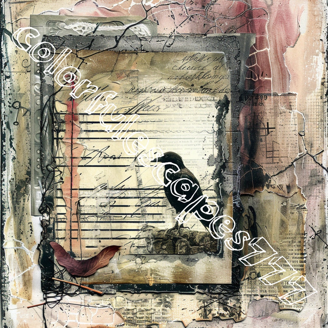 Seth Digital Altered Art Digital Collage Sheet for Journal Page ...