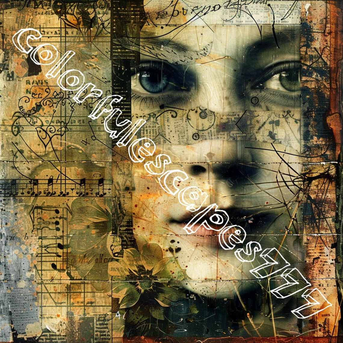 Collage Digital Altered Art Digital Collage Sheet for Journal Page ...