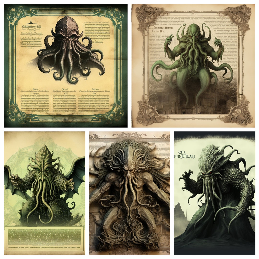 Cthulhu Book Pages: Vol 4, Printable Scroll, Digital Download ...