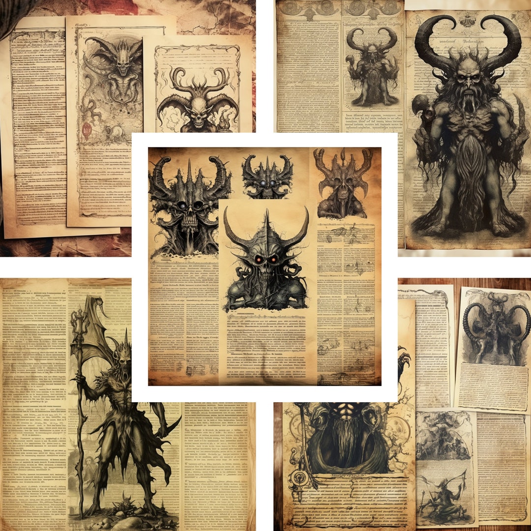 Necromantic Book Pages: Vol 4, Printable Scroll, Digital Download ...