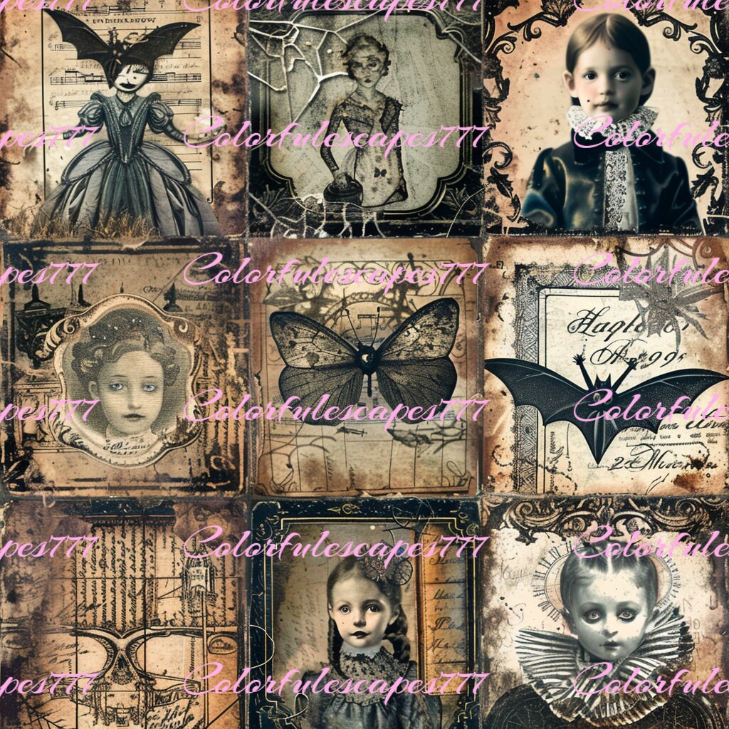 Vampire Junk Journal Kit (printable JPG Pages, Ephemera, Cover, Tags ...