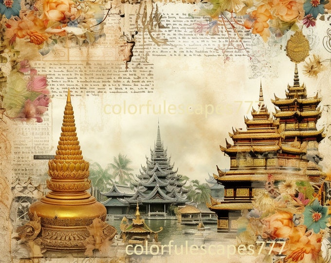 Collage Digital Altered Art Digital Collage Sheet for Journal Page ...