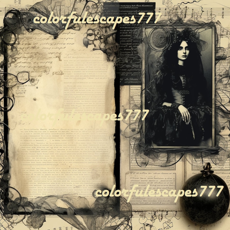 1980S GOTH Junk Journal Printable Digital Paper Altered Art Journal ...