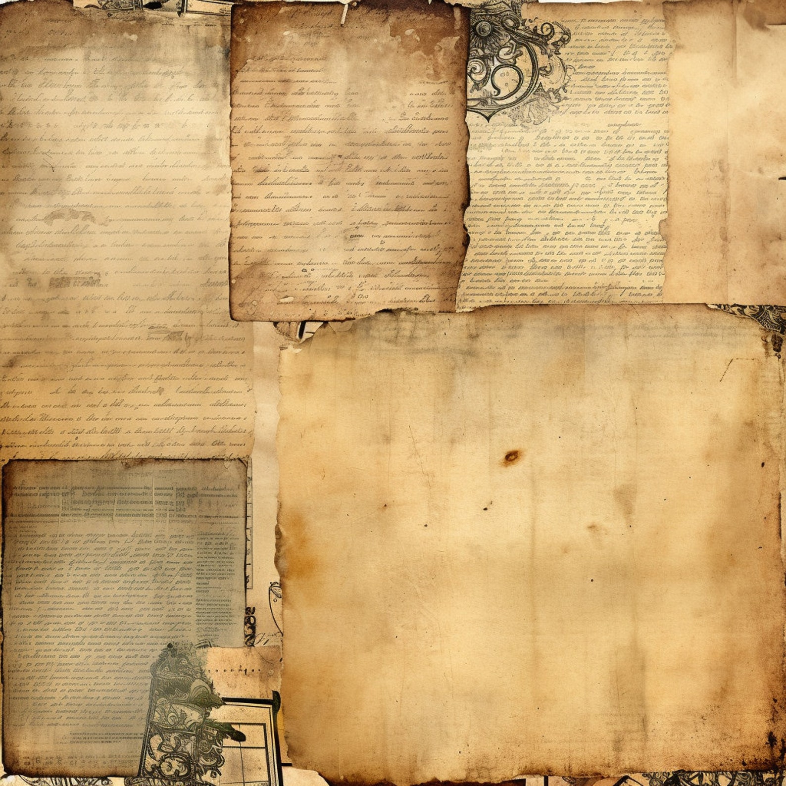 Vintage Paper Backgrounds, Antique Texture Printable (PNG) - Etsy