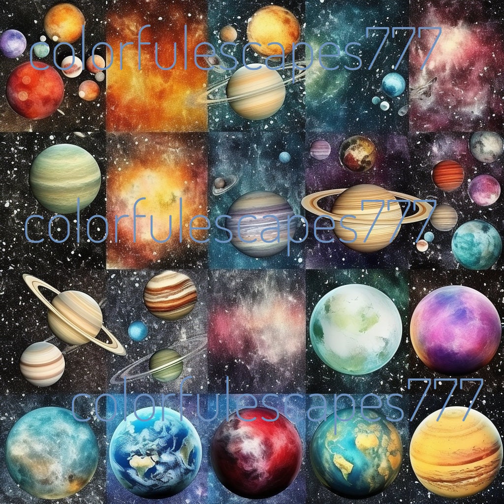 Space Exploration Digital Altered Art Digital Collage Sheet for Journal ...