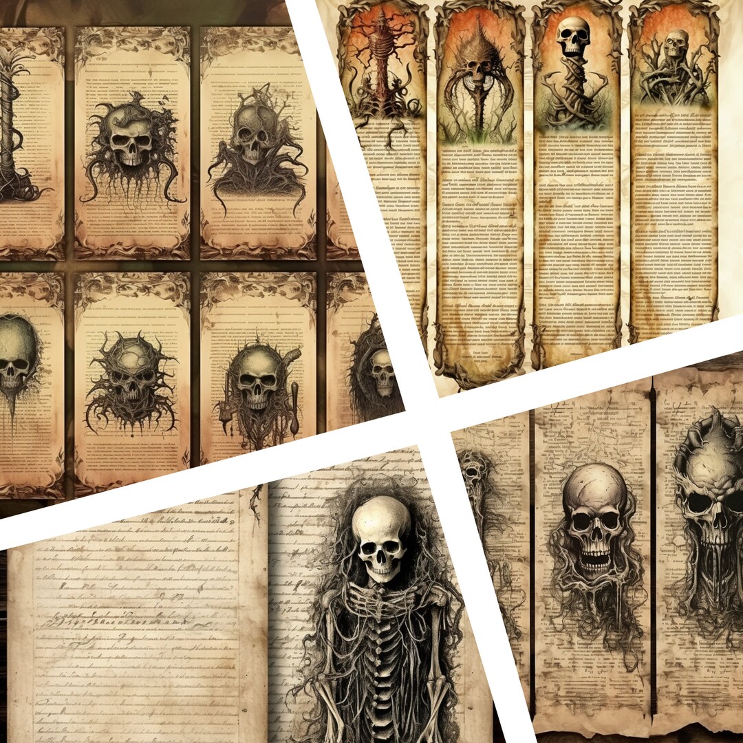 Necromantic Book Pages: Vol 4, Printable Scroll, Digital Download ...