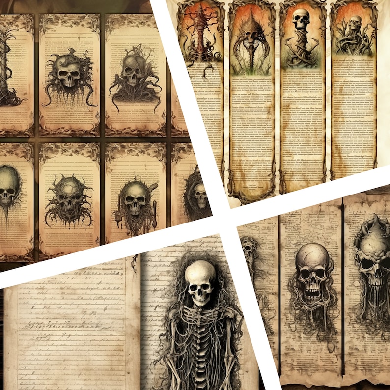 Necromantic Book Pages: Vol 4, Printable Scroll, Digital Download ...