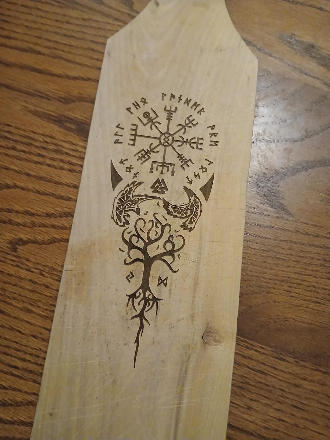 Viking Symbols - Wood Burned Engraving - Etsy