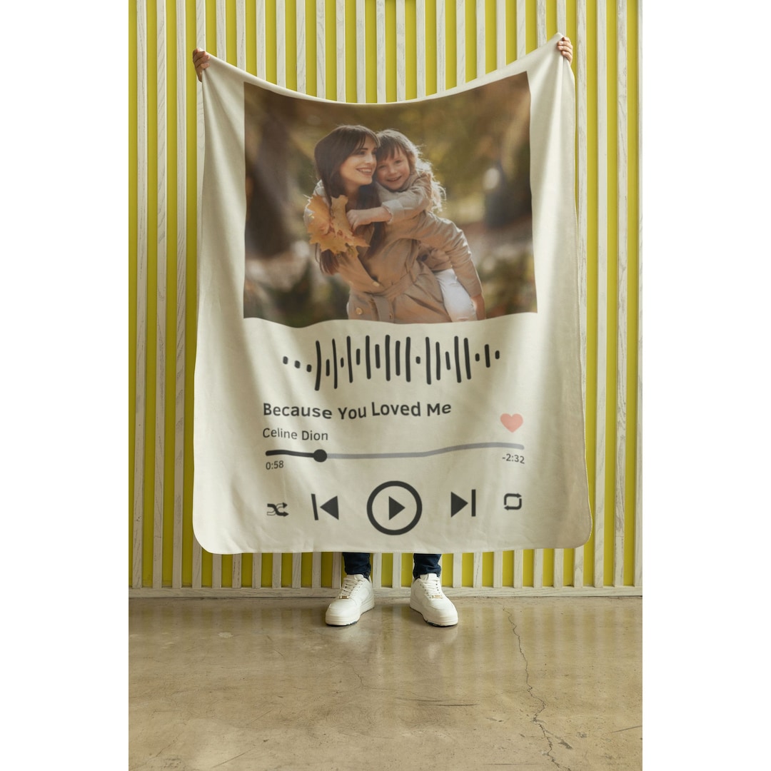 Personalized Music Blanket, Blanket With Custom Photo & Song Choice ...