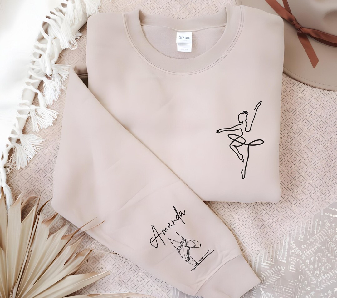 Personalized Name Ballet Sweatshirt, Custom Ballerina Sweater ...