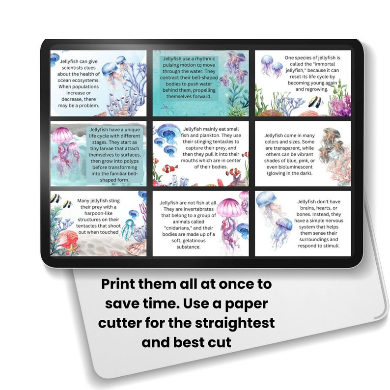 Printable Ocean Animal Lunch Box Notes Fun Facts Science Learning ...