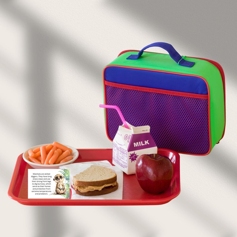 Printable Lunch Box Notes: MEERKAT Safari Animal Fun Facts Lunch Box ...