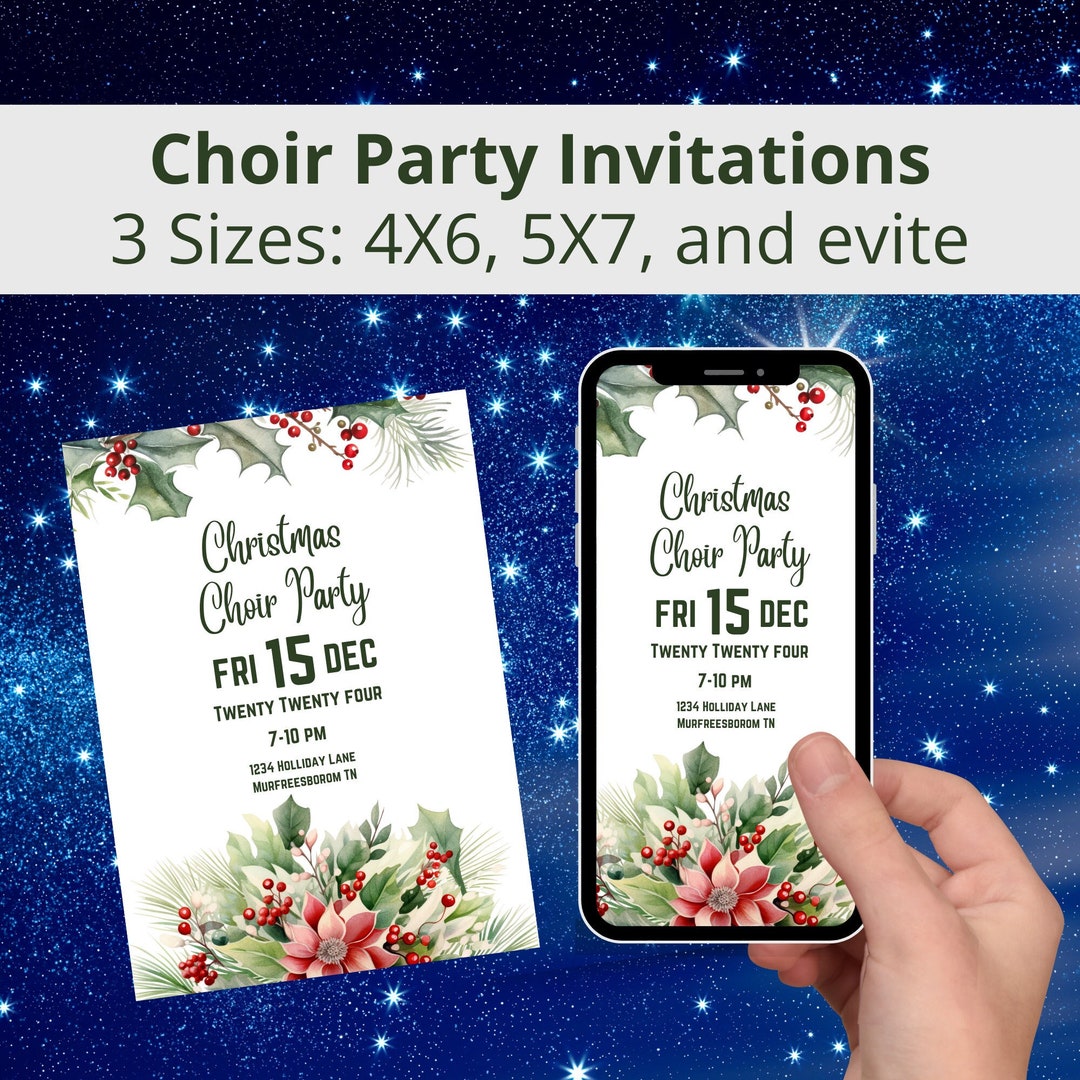 Editable Christmas Party Invitation Template - Instant Download ...