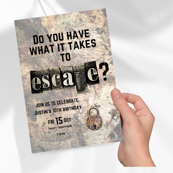 Escape Room Printable - Etsy