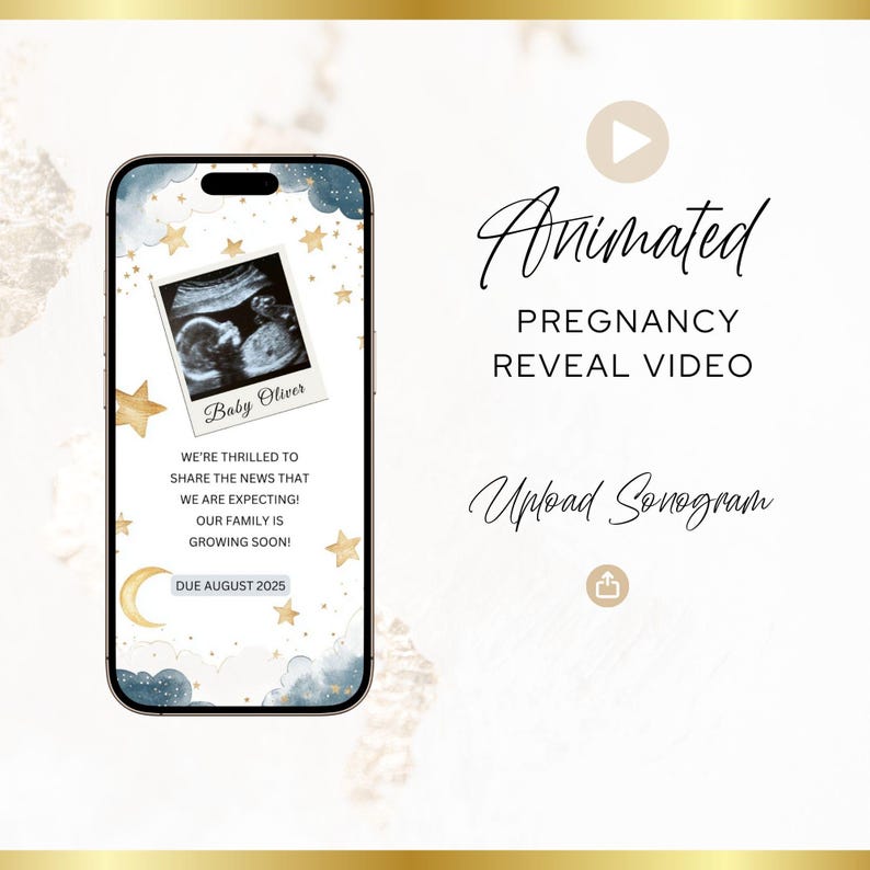 Animated Pregnancy Announcement Video - Its a Boy, Baby Reveal Video ...