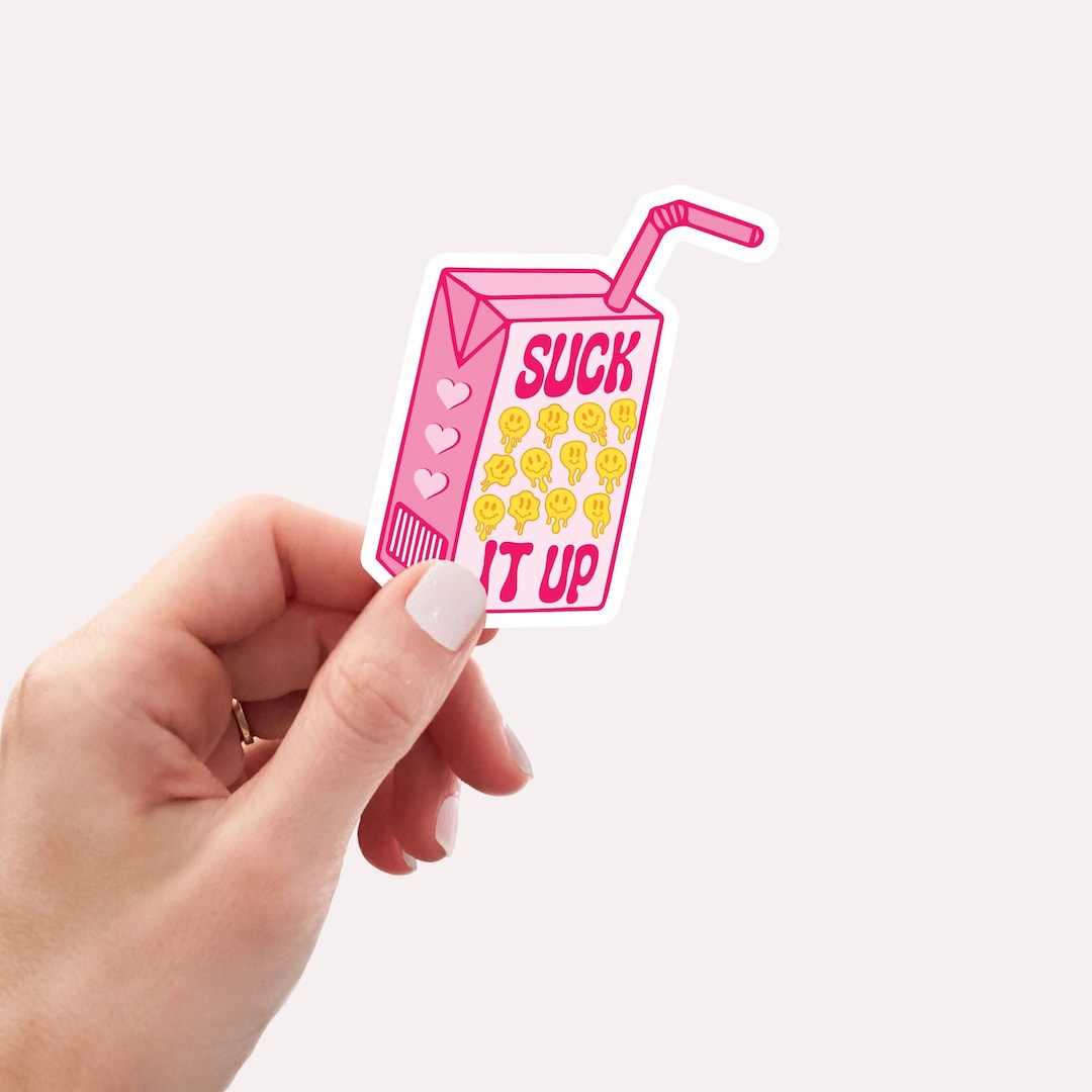 Suck It up Juice Box Smiley Face Boy Tears Vinyl Sticker Decal - Etsy