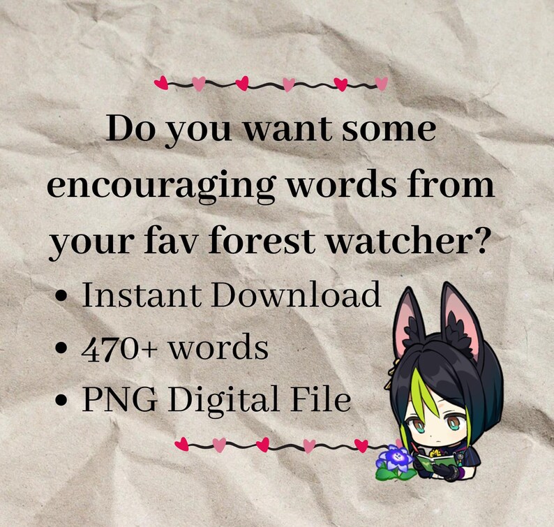 Wholesome Comfort Letter From Tighnari (470+ Words, Digital Download ...