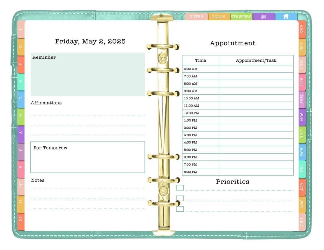 2025 Digital Planner Simple Monthly & Daily Organizer, Minimalist ...
