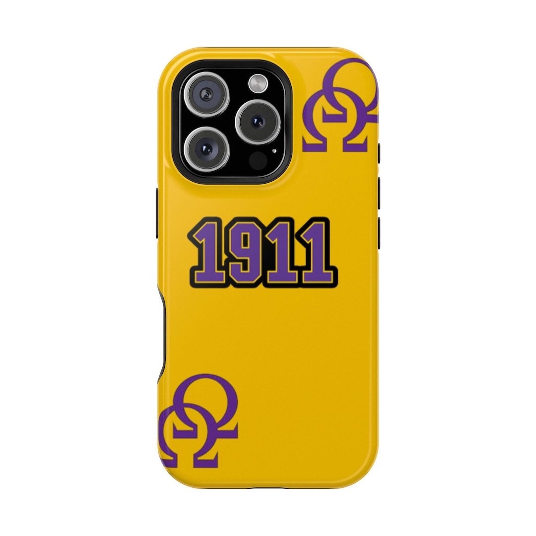 Omega Psi Phi 1911 Double Hooks Impact-resistant Phone Case, Protective ...