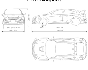 Audi RS3 2017 Technical Drawing Poster - Etsy
