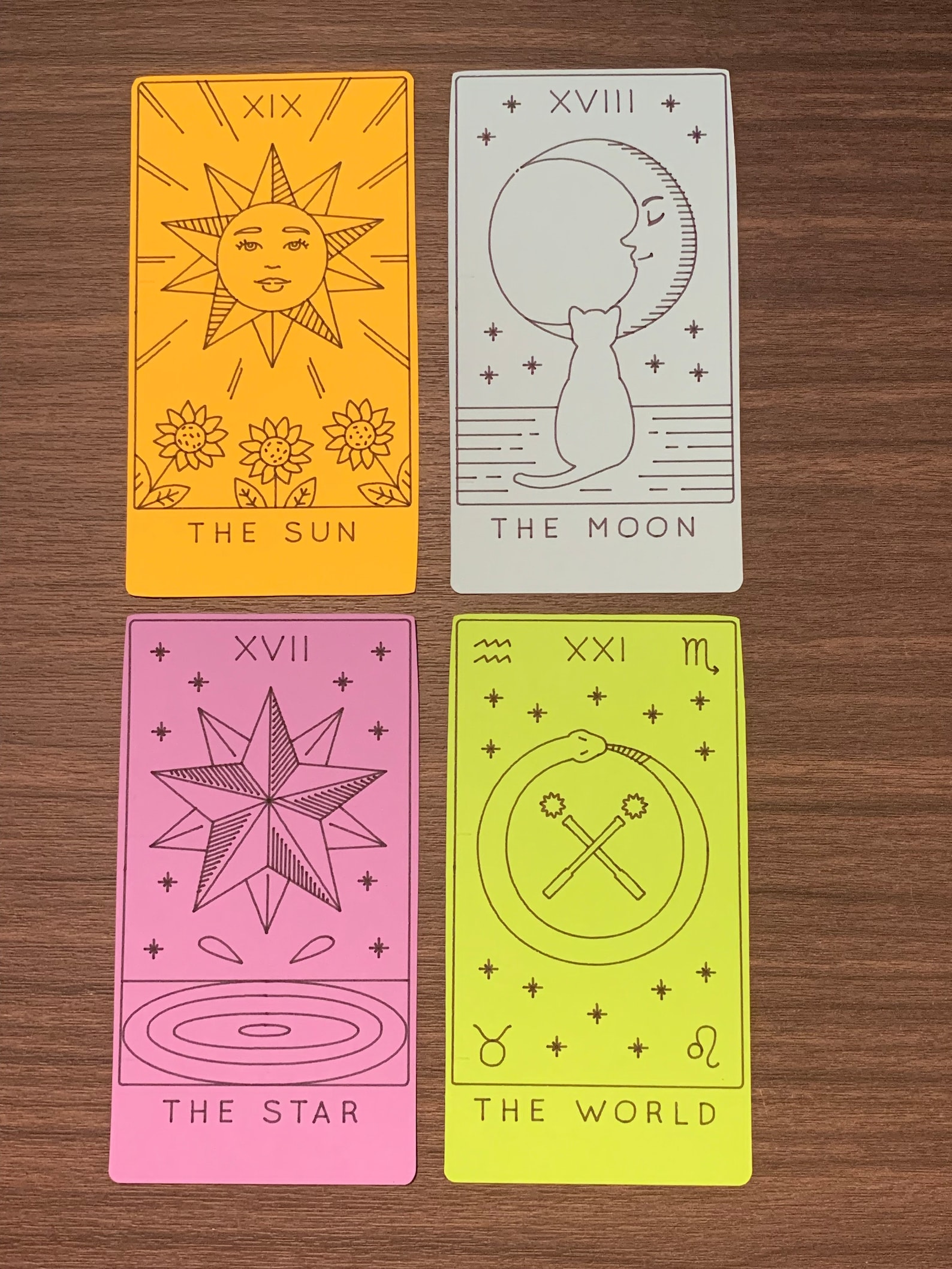 Tarot Card Door Decorations Fully Assembled Set of 4 College Dorm or ...