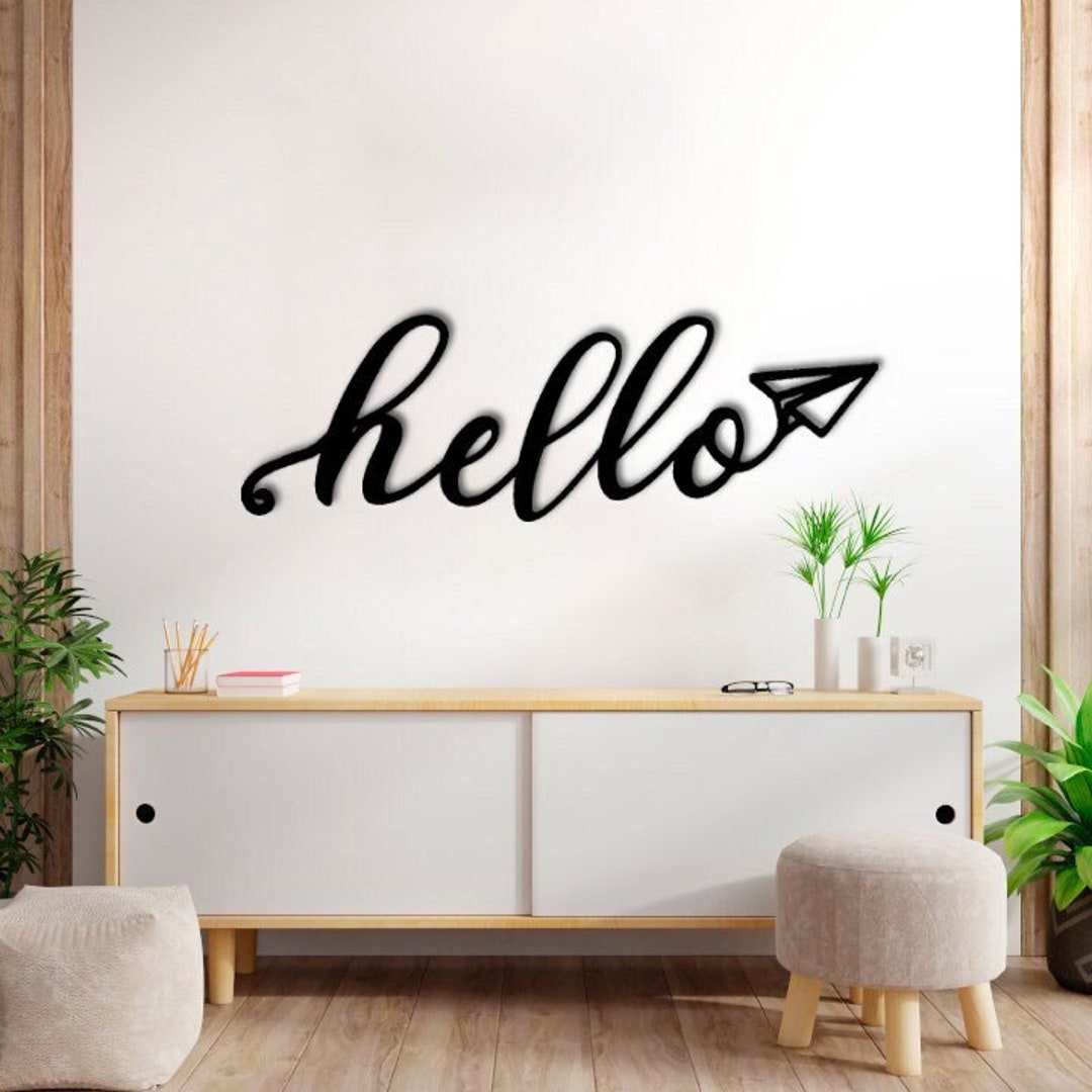 HELLO Wall Sign Words Wall Signs Letters Wall Art Ofice - Etsy
