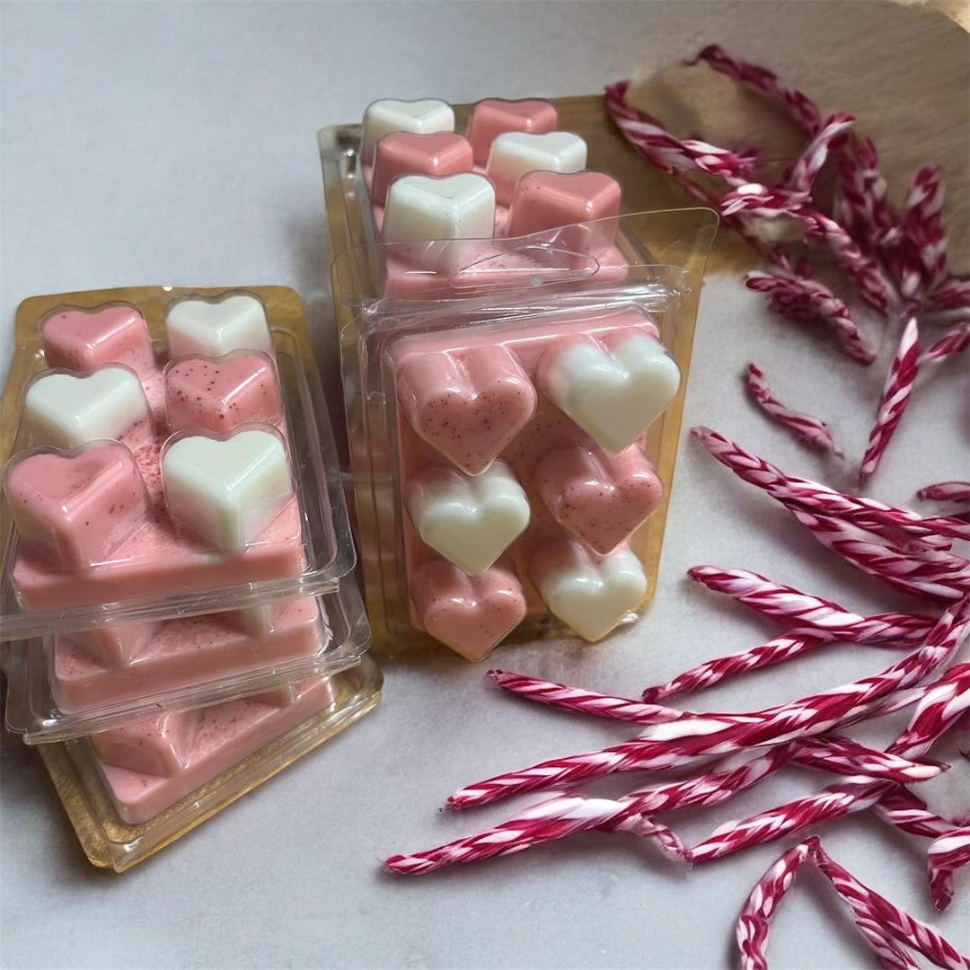 Candy Cane Scented Heart Clam Shell Christmas Home Fragrance - Etsy