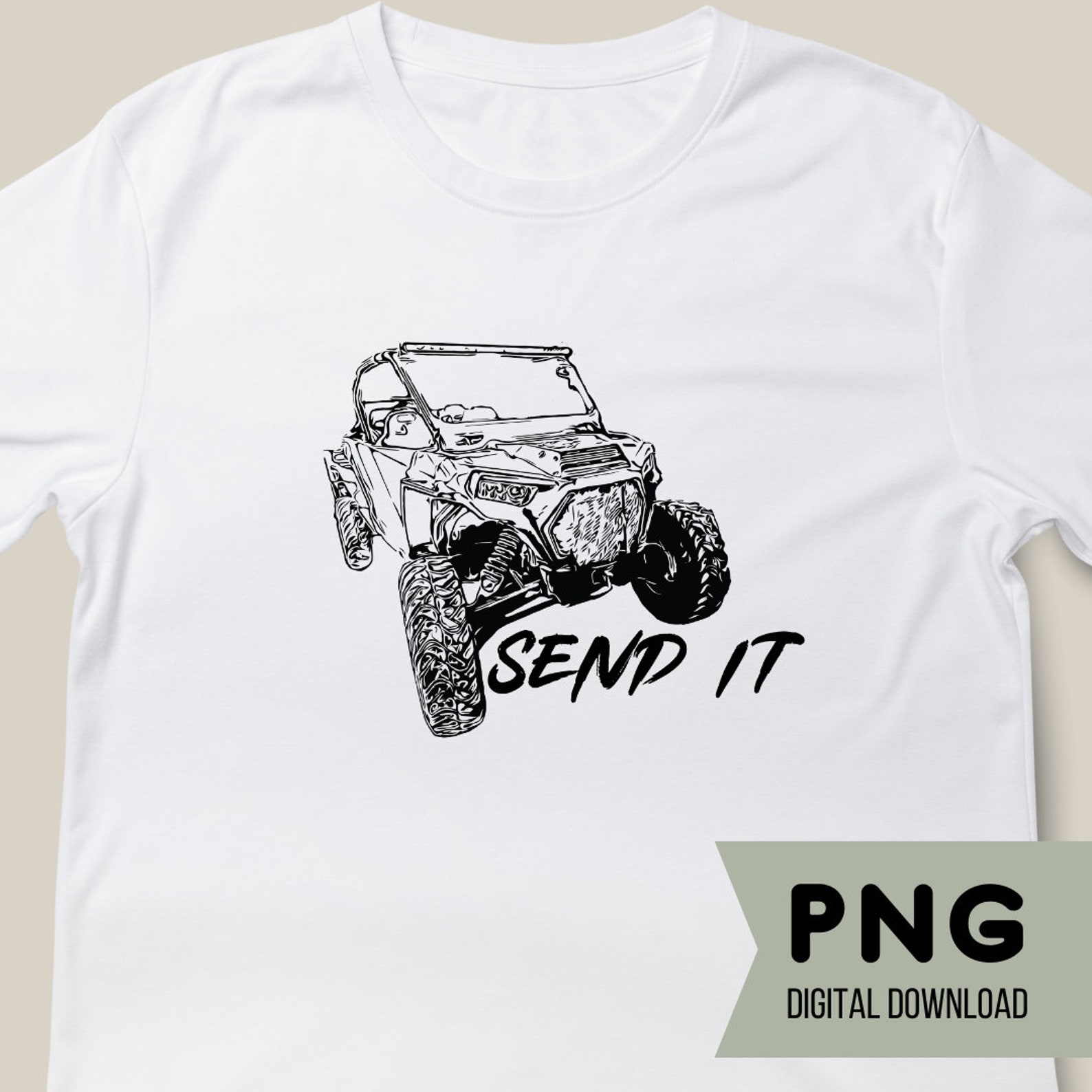 Polaris Rzr Sublimation PNG Side by Side Tshirt Design Send It Digital ...
