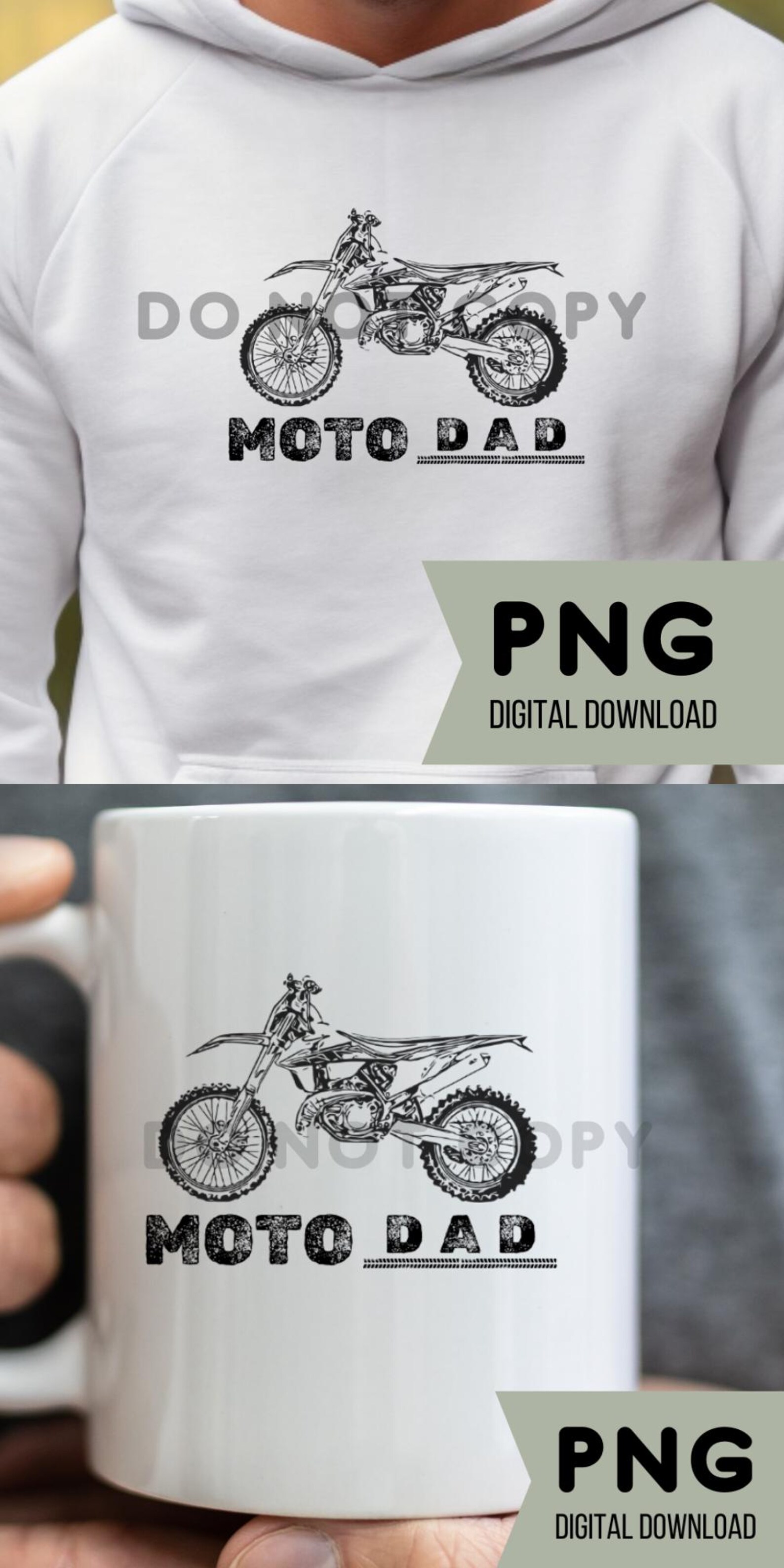 Moto Dad PNG Dirt Bike Sublimation PNG Motorbike Dad Tshirt Design ...