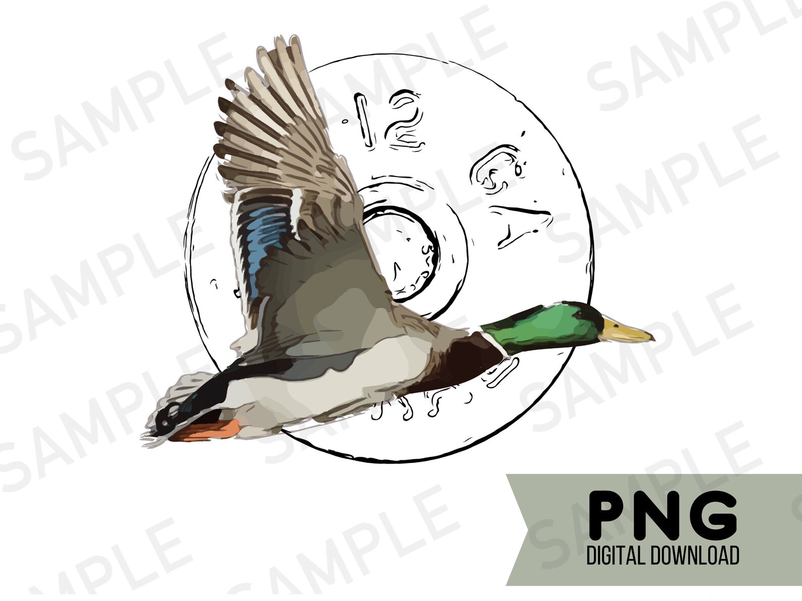 Mallard Duck Sublimation PNG Duck Hunting Sublimation Pngduck ...