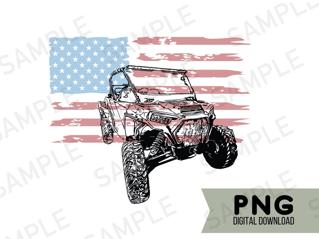 Polaris Rzr and Flag PNG Polaris Rzr Sublimation PNG Side by Side ...