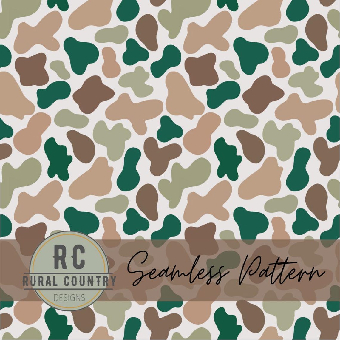 Retro Camo Seamless Pattern Camouflage Fabric Design Vintage Camo ...