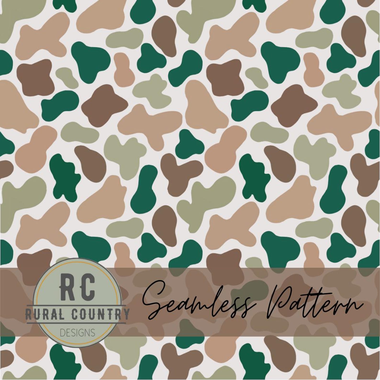 Retro Camo Seamless Pattern Camouflage Fabric Design Vintage Camo ...