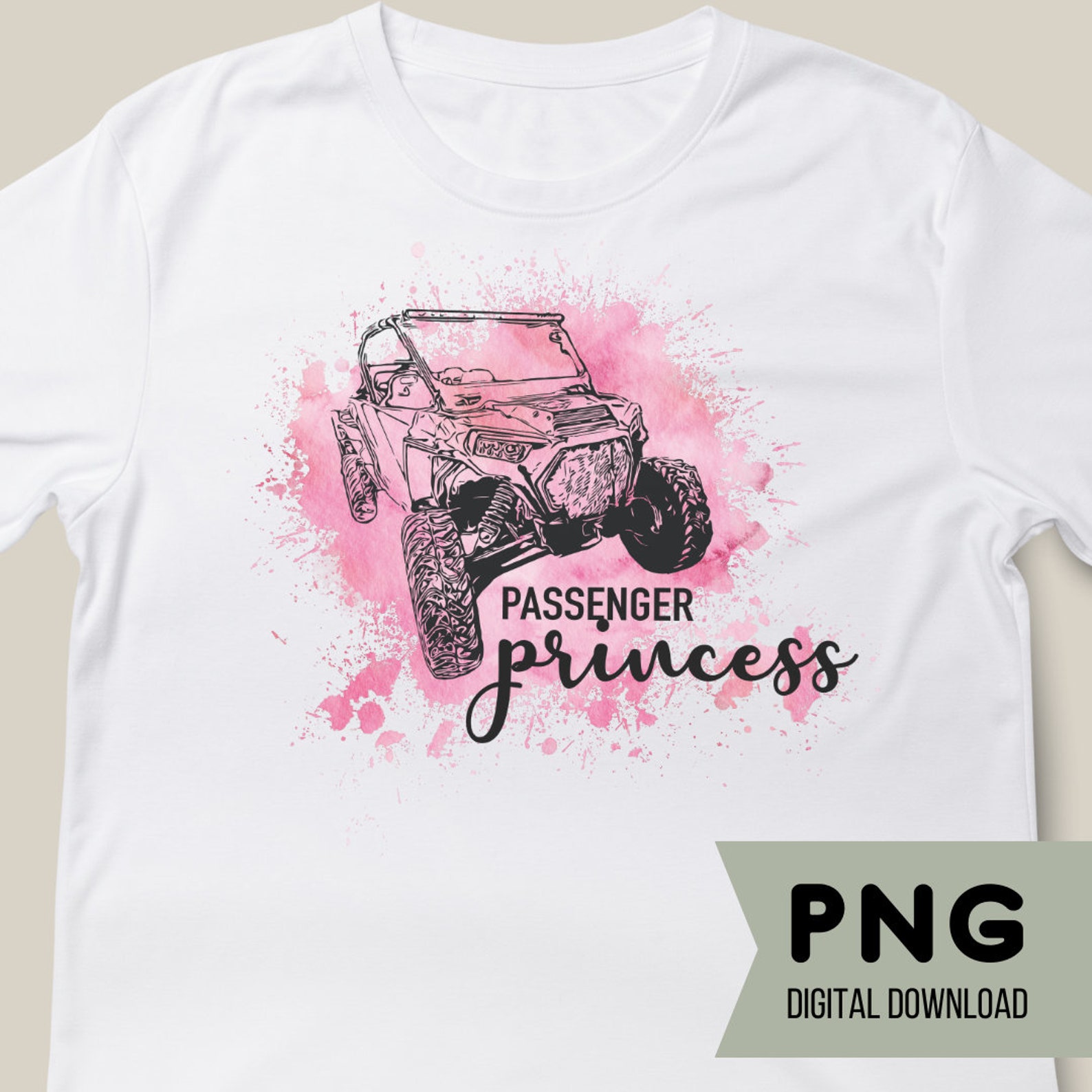 Passenger Princess PNG Polaris Rzr Sublimation PNG Side by Side Girls ...