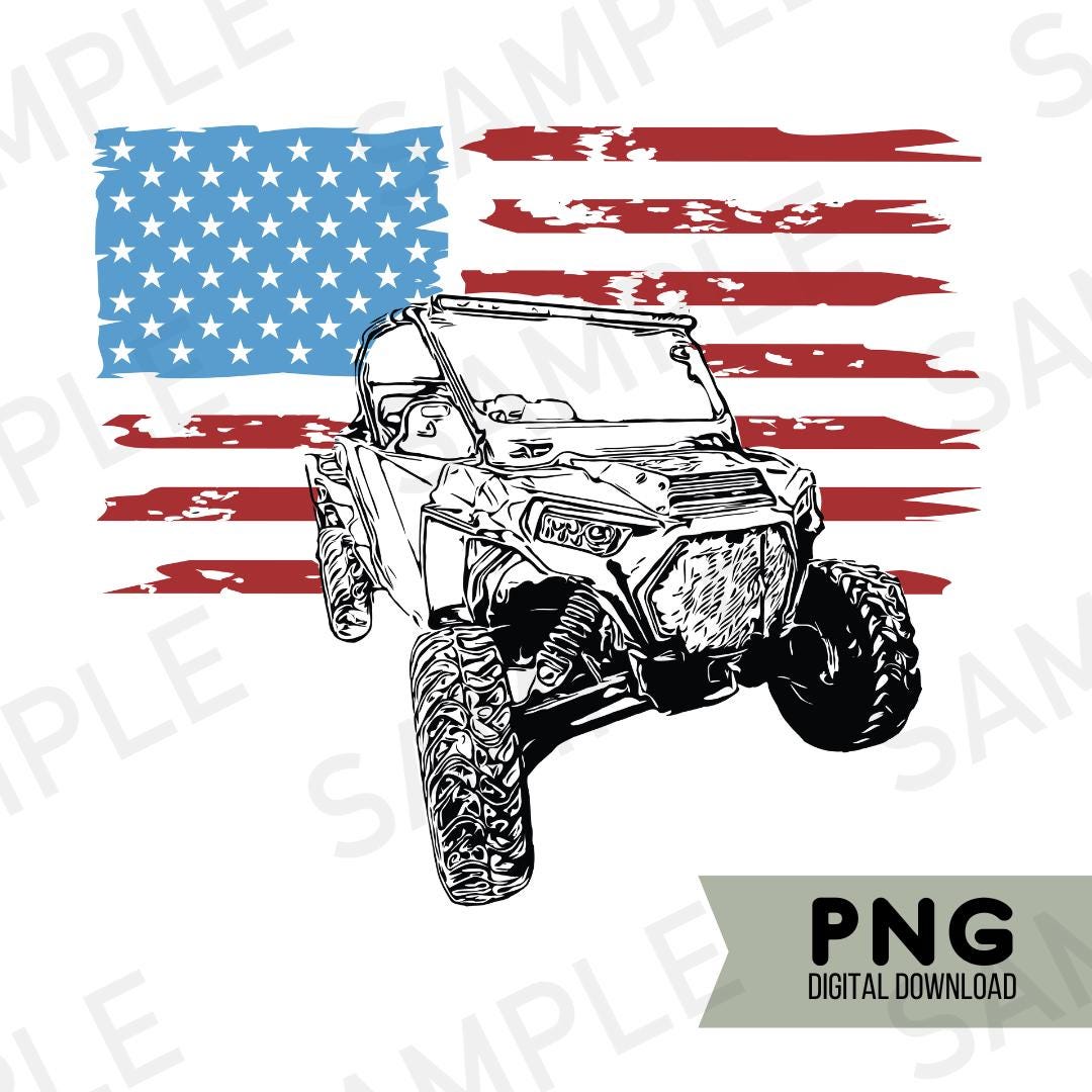 Polaris RZR and Flag PNG Polaris Side by Side Design American Flag With ...