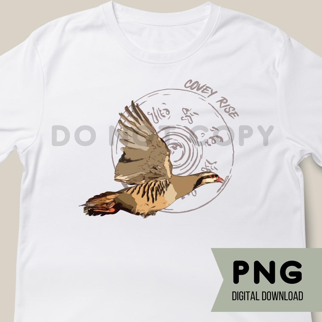 Chukar PNG Bird Hunting Sublimation Upland Bird Tshirt Flying Chukar ...