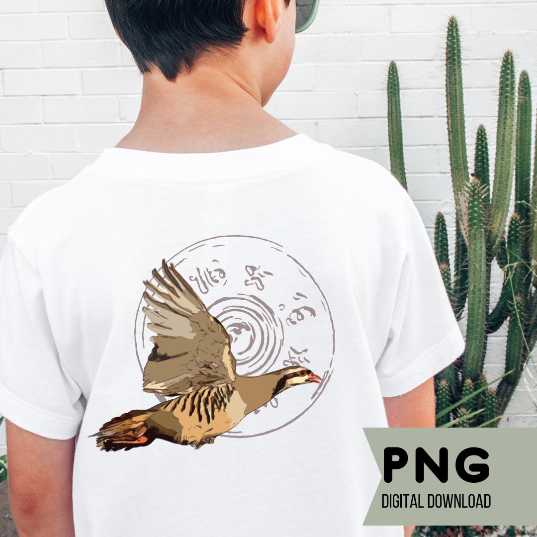 Chukar PNG Flying Chukar Bird Hunting Tshirt Design PNG Upland Bird ...