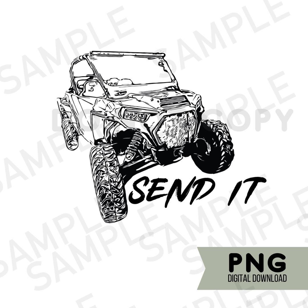 Polaris Rzr PNG Side by Side Sublimation Send It Tshirt Design off Road ...