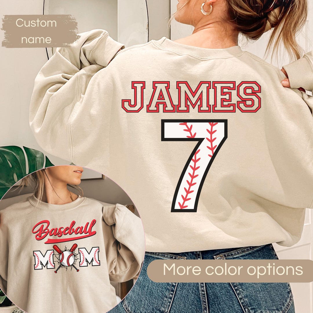 Custom Baseball Mom Sweatshirt,personalized Baseball Mom Sweater ...