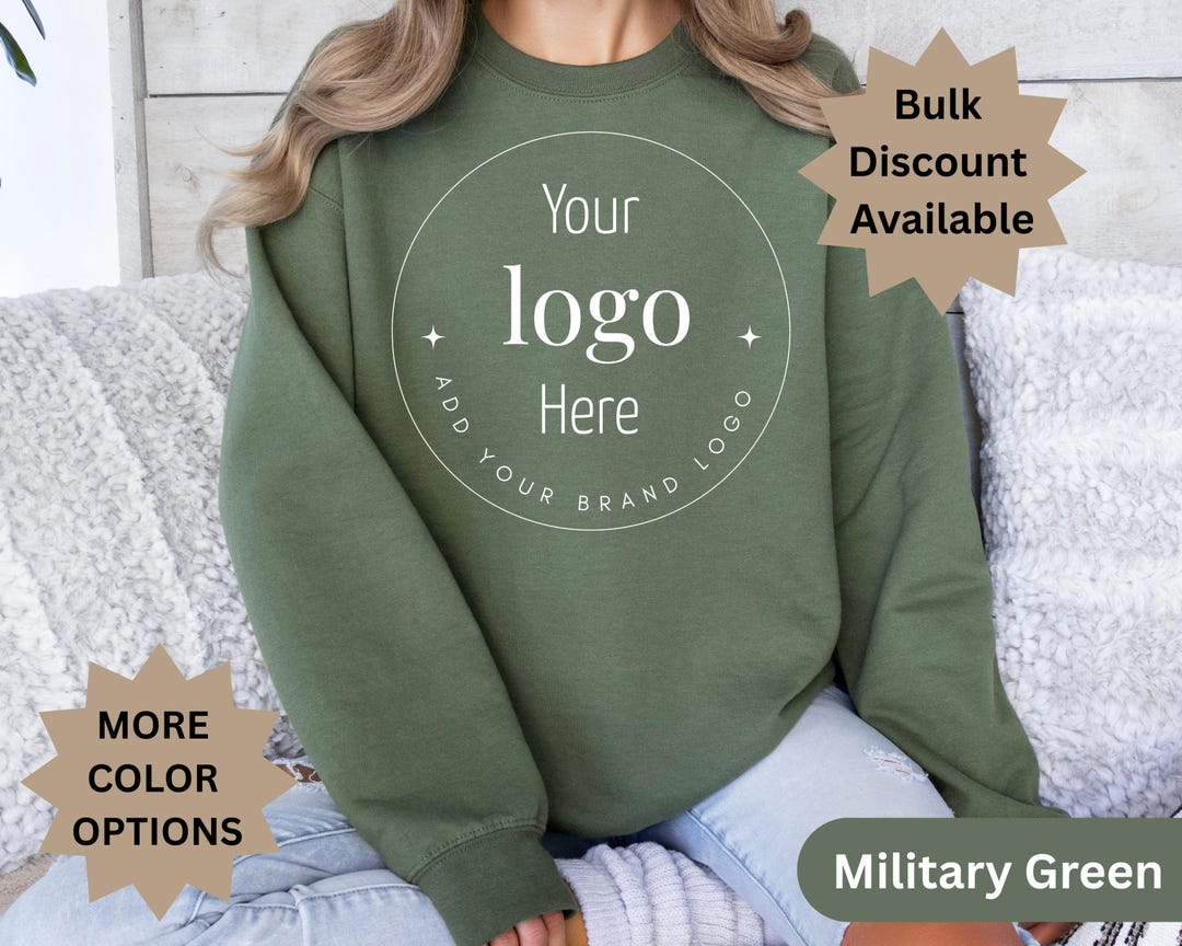 Custom Logo Sweatshirt,your Logo Crewneck,company Logo Sweatshirt ...